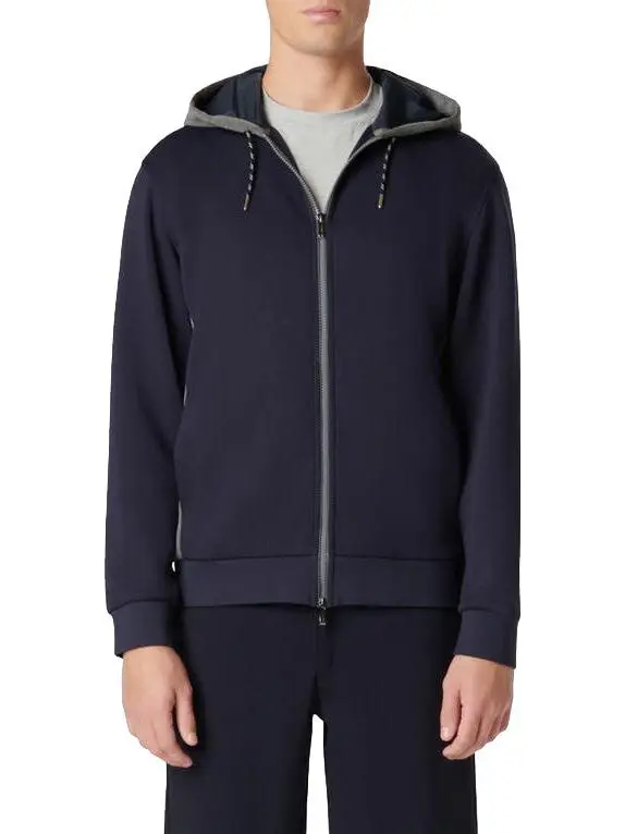 Bugatchi Full Zip Hoodie - Navy