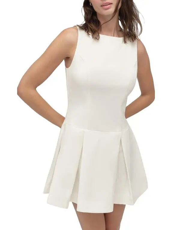 FAVORITE DAUGHTER Pleated Mini Dress - Ivory