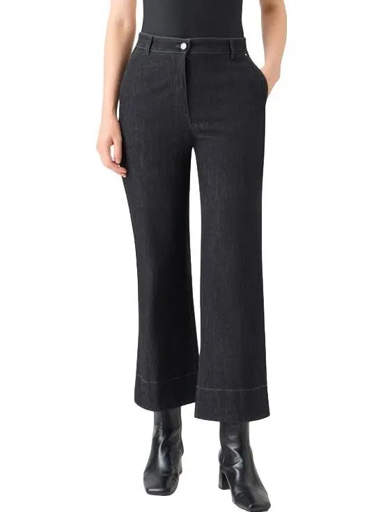 Akris Ankle Flare Jeans - Black Denim