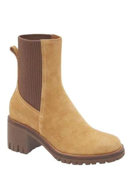 Rag & Bone Corey Lug Sole Chelsea Boot - Caramel Suede