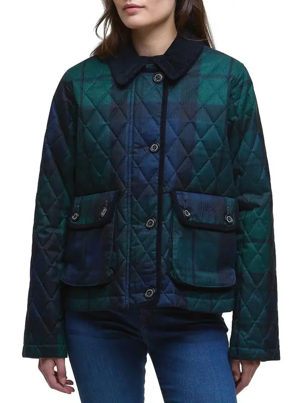 Barbour Louden Tartan Quilted Jacket - Blackwatch Tartan