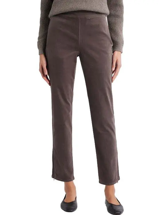 Eileen Fisher Zip Hem Slim-fit Ankle Pants - Rye