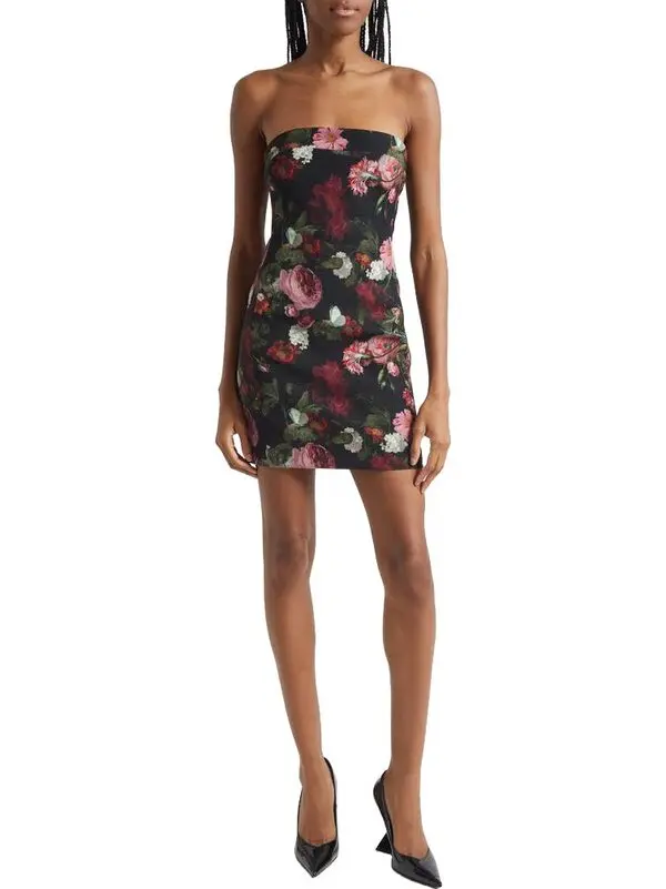 Alice + Olivia Kelly Floral Strapless Mini Dress - Be Still