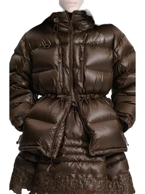 Cecilie Bahnsen X The North Face Himalayan Quilted Down Parka - Soil Brown