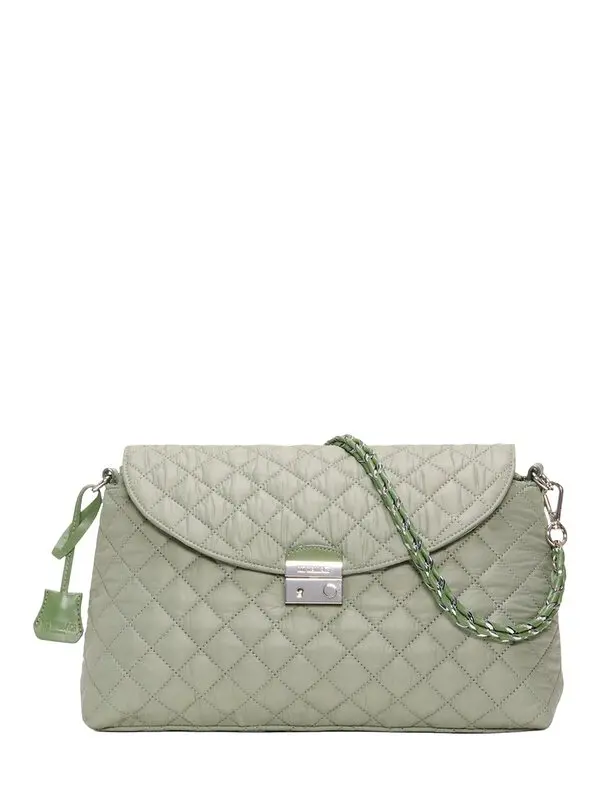 Mz Wallace Crosby Lock Quilted Shoulder Bag - Agave Green