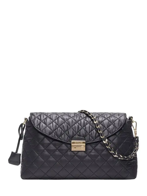 Mz Wallace Crosby Lock Quilted Shoulder Bag - Black