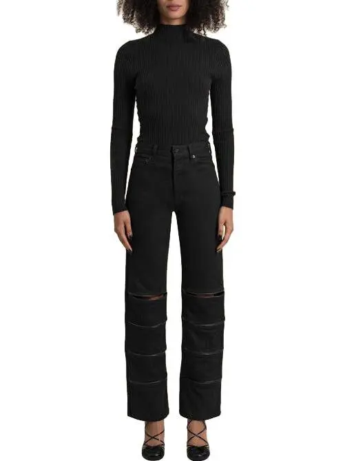 CONTESSA MILLS Arcana Slim-fit Mid-rise Jeans - Black