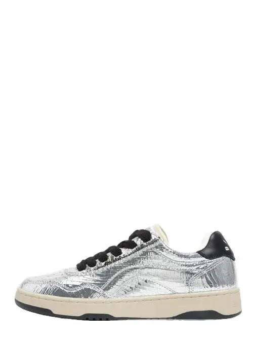 Bimba Y Lola Leather Cupsole Sneakers - Silver