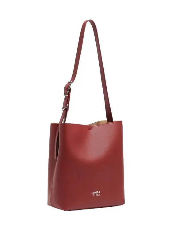 Bimba Y Lola Medium Leather Shoulder Bag - Rust Red