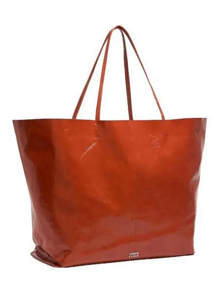Bimba Y Lola Leather Maxi Shopper - Burnt Orange