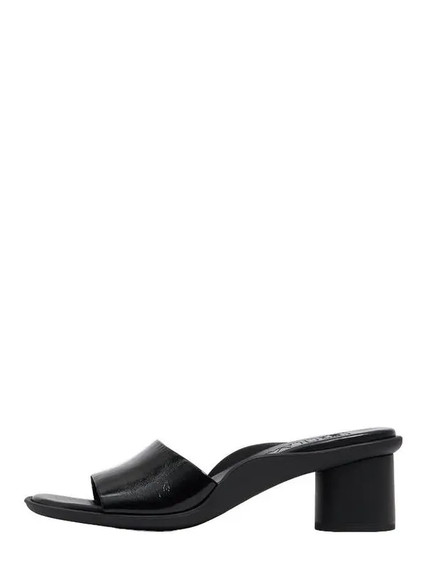 Bimba Y Lola Leather Heeled Sandals - Black