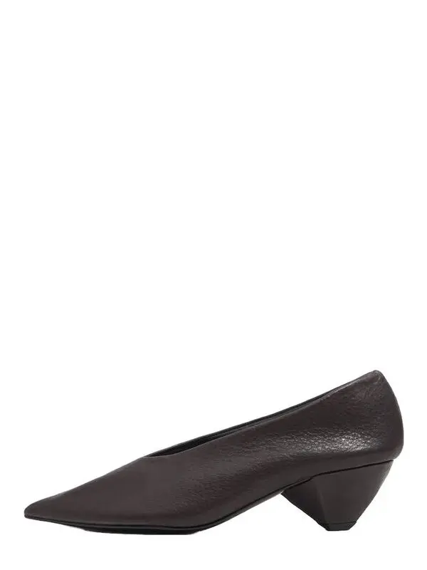 Bimba Y Lola Leather Court Shoe - Moka