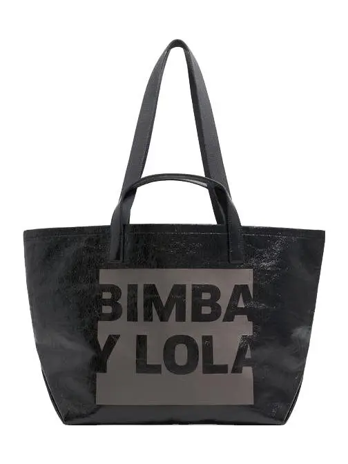 Bimba Y Lola Nylon Shopper Bag - Black