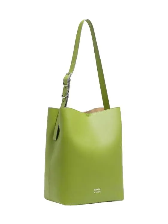 Bimba Y Lola Large Leather Carlino Shoulder Bag - Kiwi