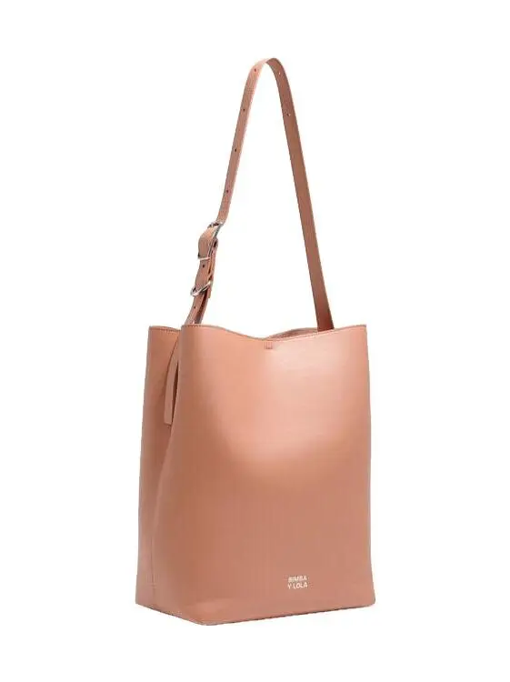 Bimba Y Lola Large Leather Carlino Shoulder Bag - Pink