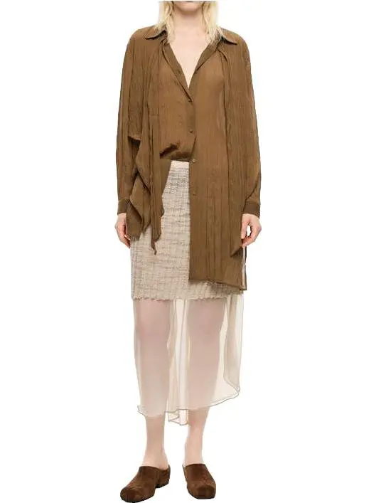 Bimba Y Lola A-line Midi Skirt - Sand