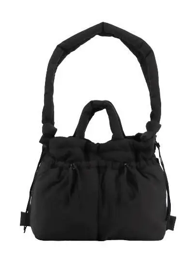 J WORLD Puffy Convertible Tote With Adjustable Handles - Black