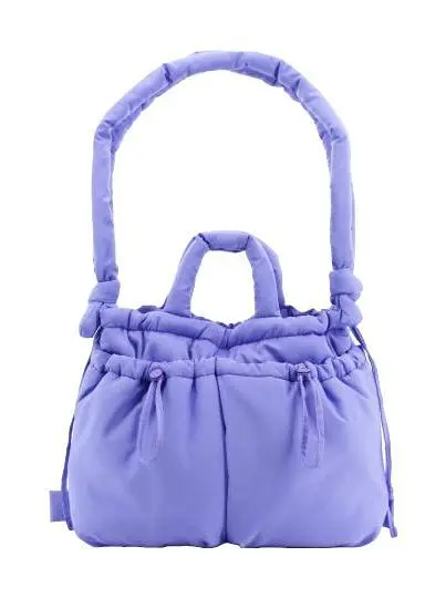 J WORLD Puffy Convertible Tote With Adjustable Handles - Purple