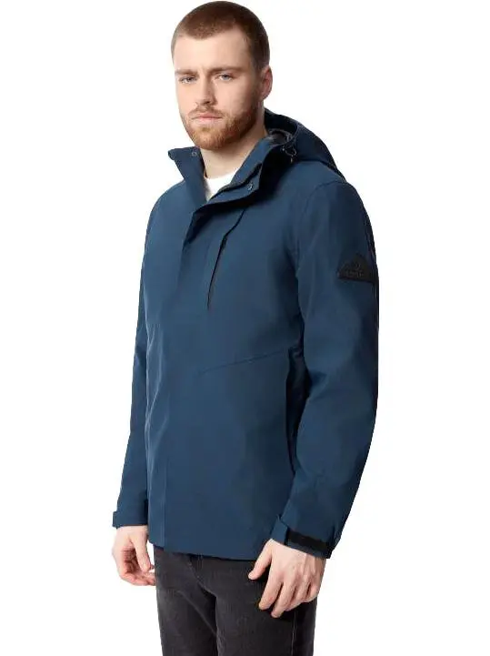 ALPINE NORTH Hudson Waterproof Hooded Rain Jacket - Navy