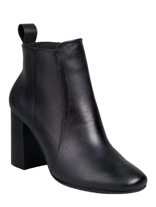 MANELA Samantha Leather Chelsea Bootie - Black