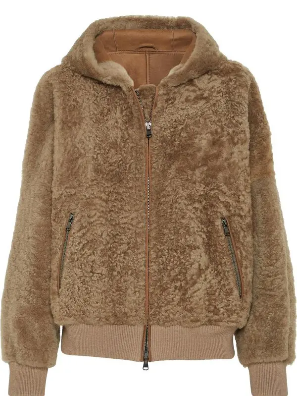 Brunello Cucinelli Shearling Jacket - Brown
