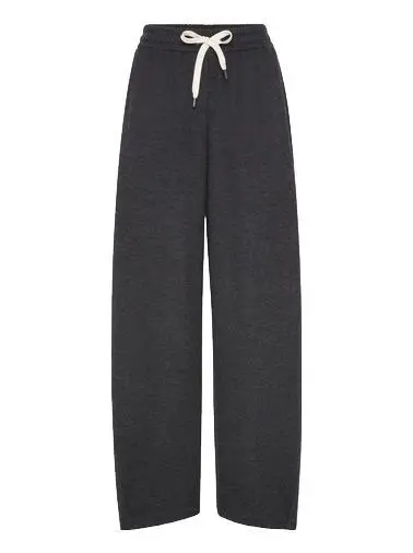 Brunello Cucinelli Double Jersey Track Trousers - Dark Grey