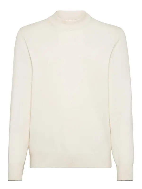 Brunello Cucinelli Funnel Neck Cashmere Sweater - Panama
