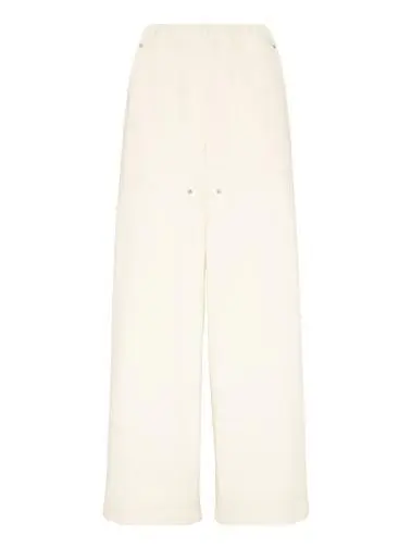Brunello Cucinelli Dyed Cotton And Wool Track Trousers - Panama