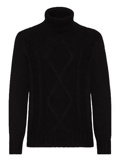 Brunello Cucinelli Cashmere Feather Yarn Sweater - Black