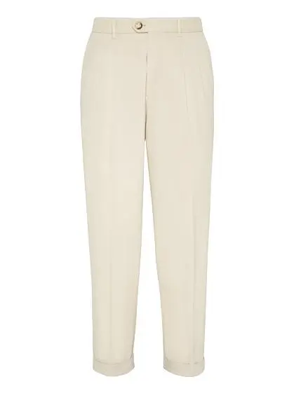 Brunello Cucinelli Gabardine Leisure Fit Trousers - Panama