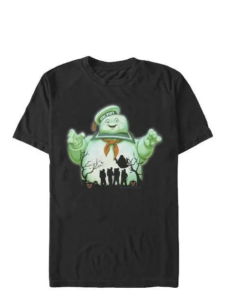 GHOSTBUSTERS Halloween Stay Puft Marshmallow Graphic T-shirt - Black