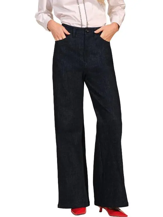 ISAAC MIZRAHI NEW YORK High Waist Straight Leg Jeans - Rinse