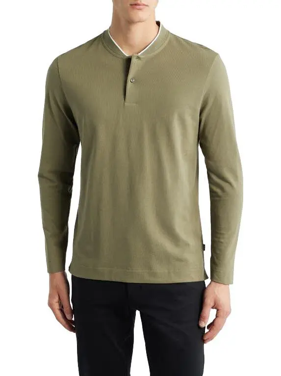 BOSS Pal Long Sleeve Blade Collar Polo - Medium Green