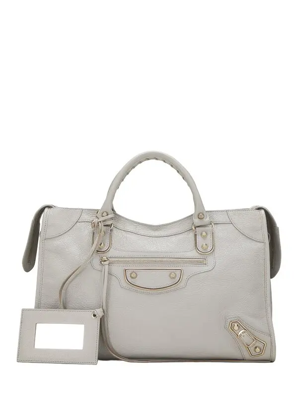 Balenciaga Metallic Edge Classic City Bag - Grey