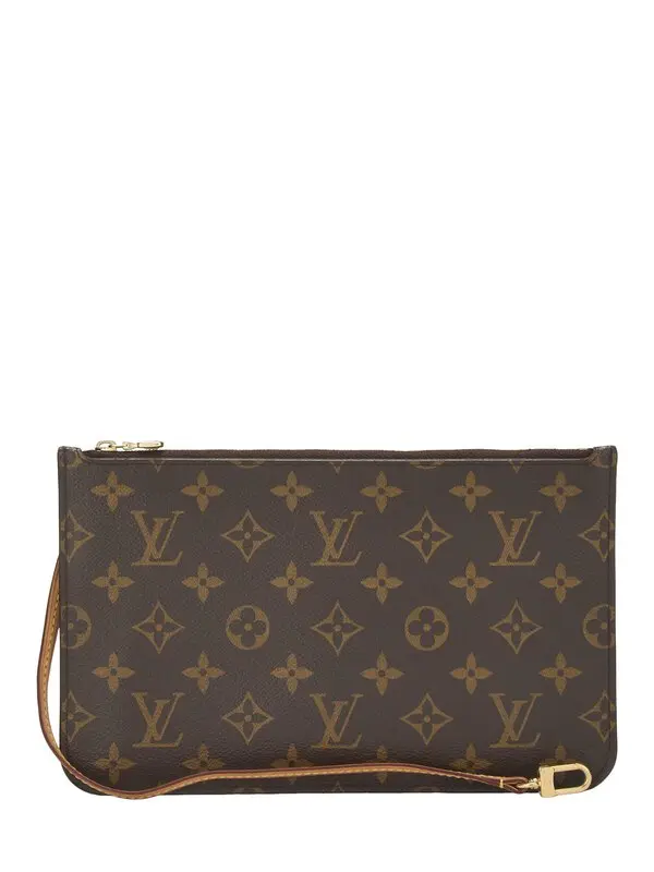 LOUIS VUITTON Monogram Neverfull Pouch Nm - Brown