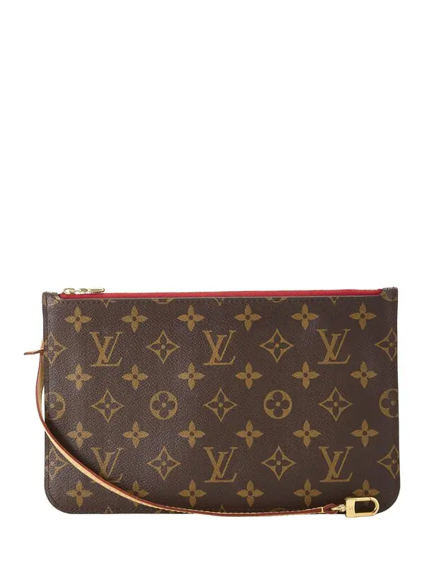 LOUIS VUITTON Monogram Neverfull Pouch Nm - Brown