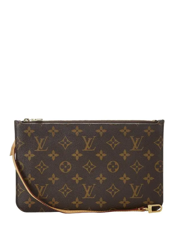 LOUIS VUITTON Monogram Neverfull Pouch Nm - Brown