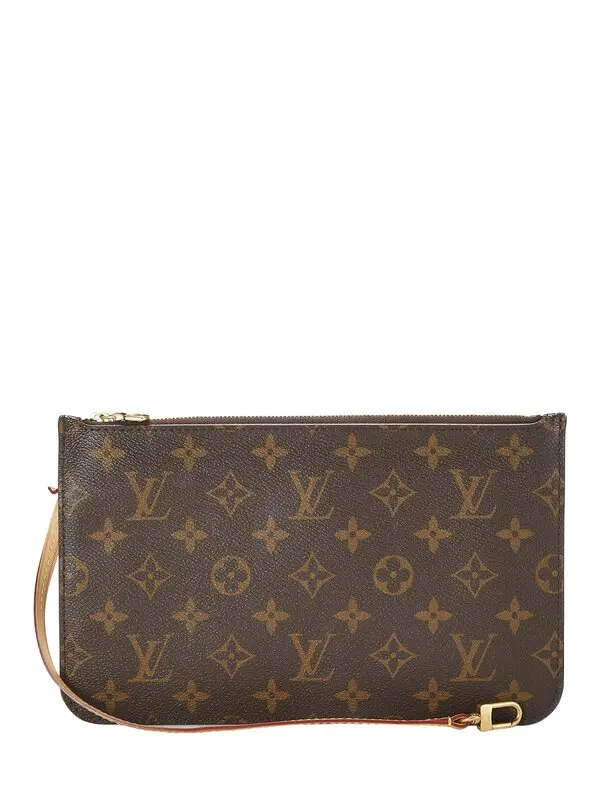 LOUIS VUITTON Monogram Neverfull Pouch Nm - Brown