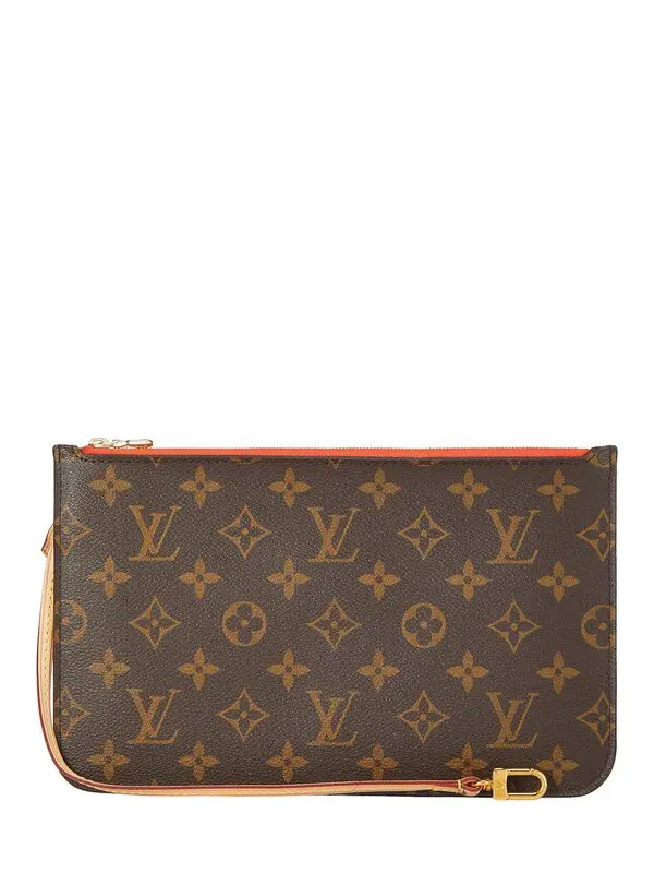 LOUIS VUITTON Monogram Neverfull Pouch Nm - Orange