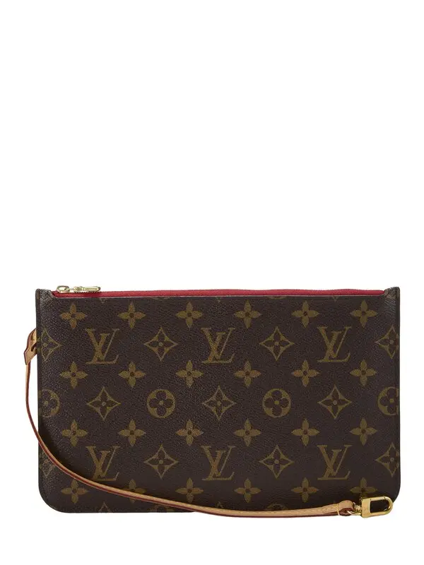 LOUIS VUITTON Monogram Neverfull Pouch Nm - Red