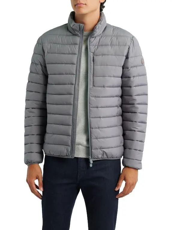 SAVE THE DUCK Erion Water Resistant Puffer Jacket - Mid Grey