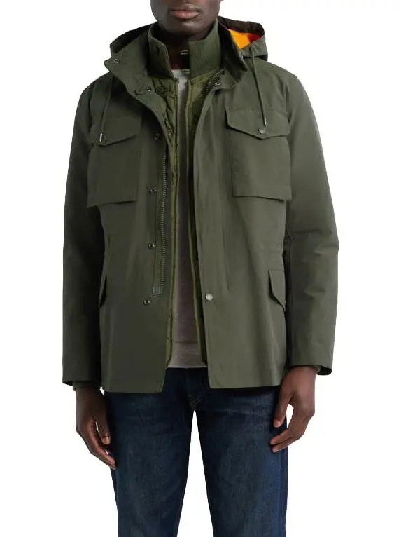 SCHOTT Waterproof Cotton Blend 2-in-1 Jacket - Olive