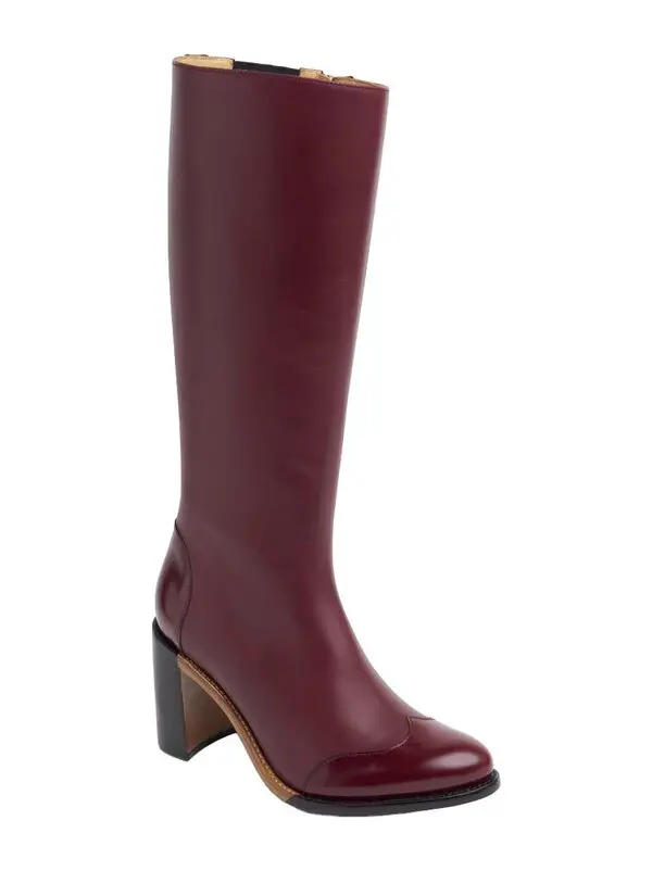 The Office Of Angela Scott Ms. Sylvie Knee High Boots - Bordeaux