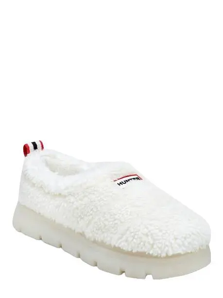 Hunter Madison Faux Shearling Clogs - Creamy Off White/signature