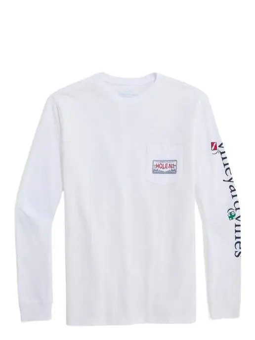 Vineyard Vines Best Christmas Par Graphic Long Sleeve T-shirt - White Cap