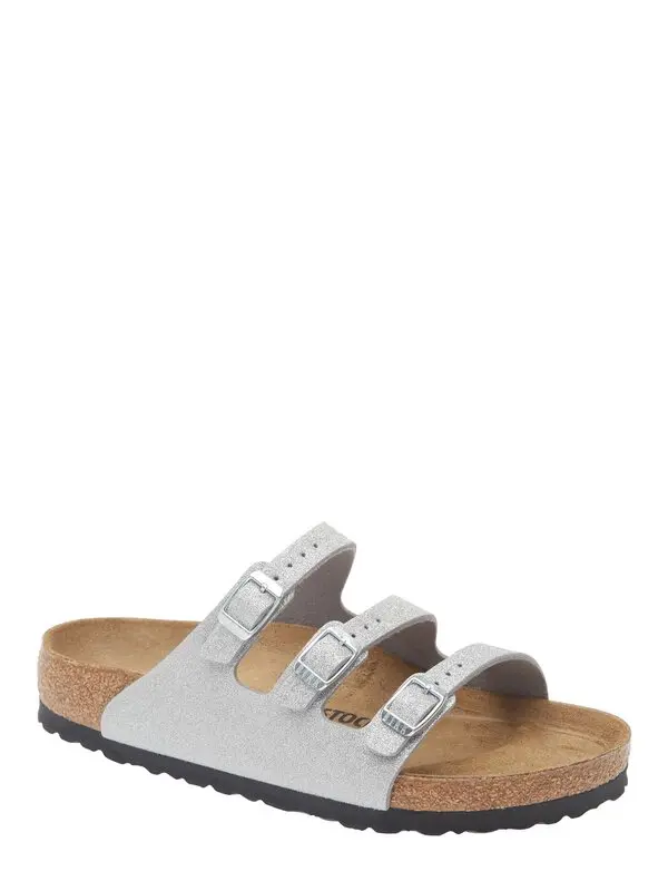 BIRKENSTOCK Florida Sandal - Glitter Silver Tx