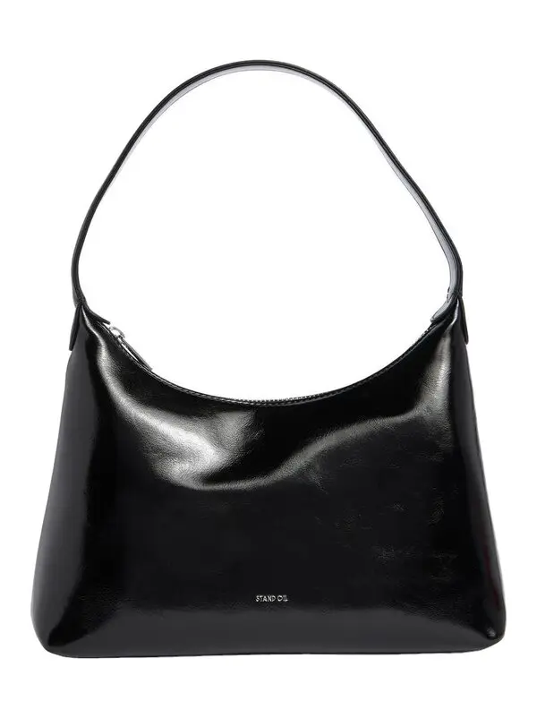 STAND OIL Plump Faux Leather Shoulder Bag - Black