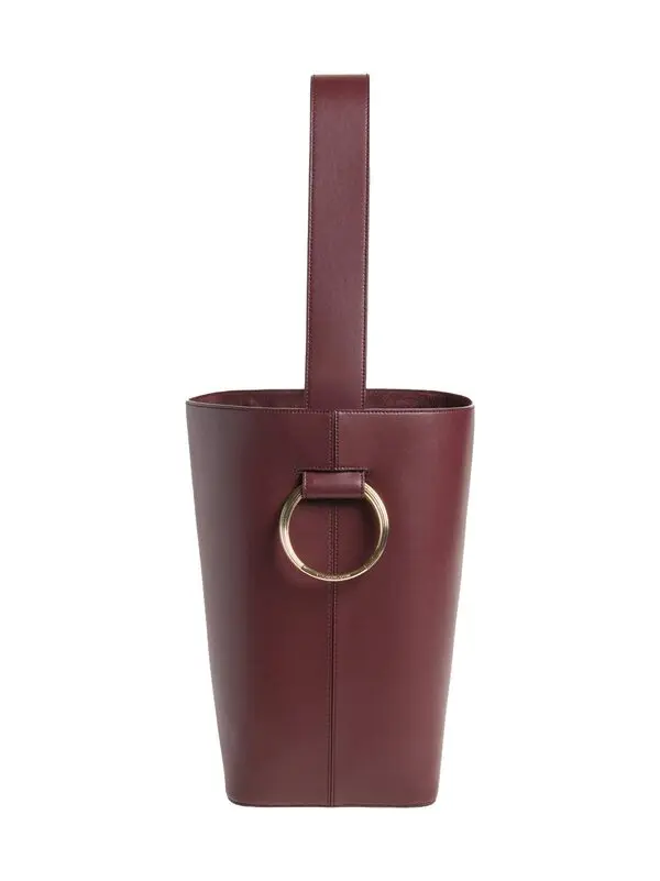 Victoria Beckham Dia Leather Bucket Bag - Burgundy