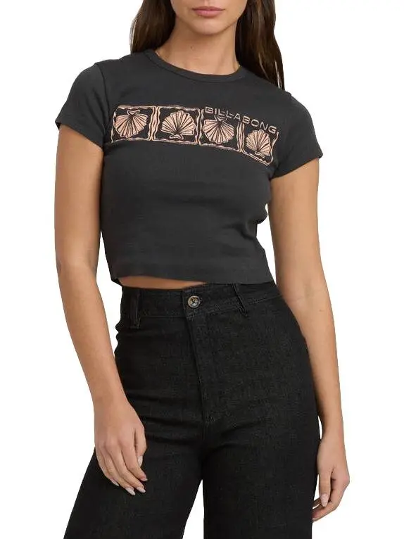 BILLABONG Cotton Baby Tee - Off Black