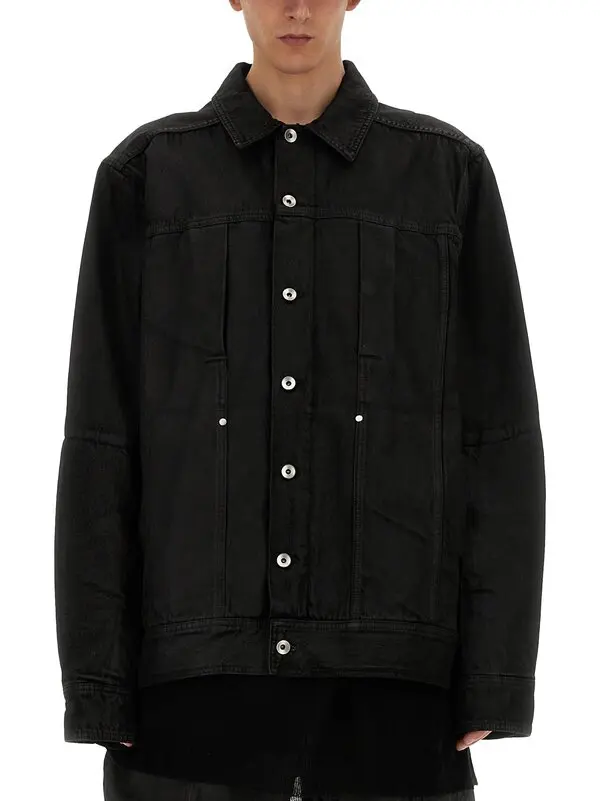 Rick Owens Denim Trucker Jacket - Black